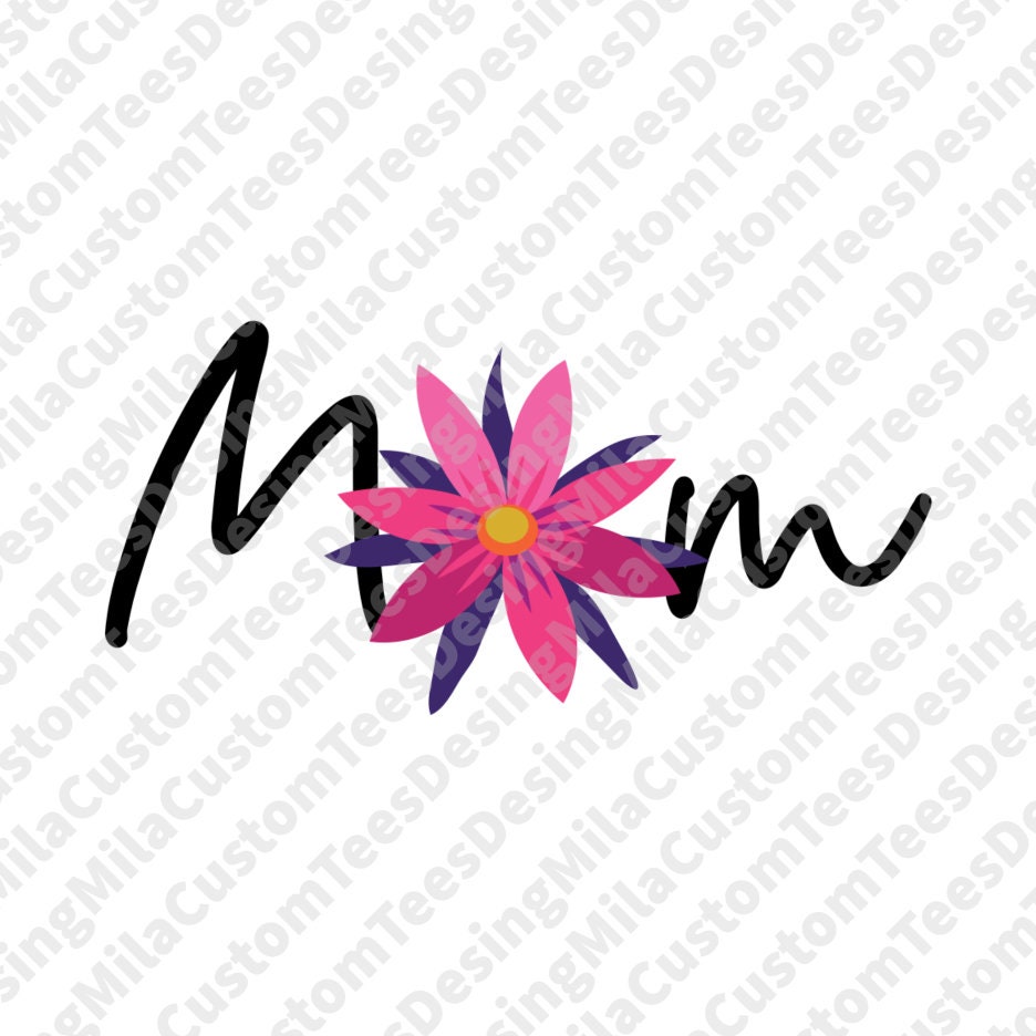 Mom Flower Svg Purple Flower Svg Mothers Day Svg Mom Life - Etsy