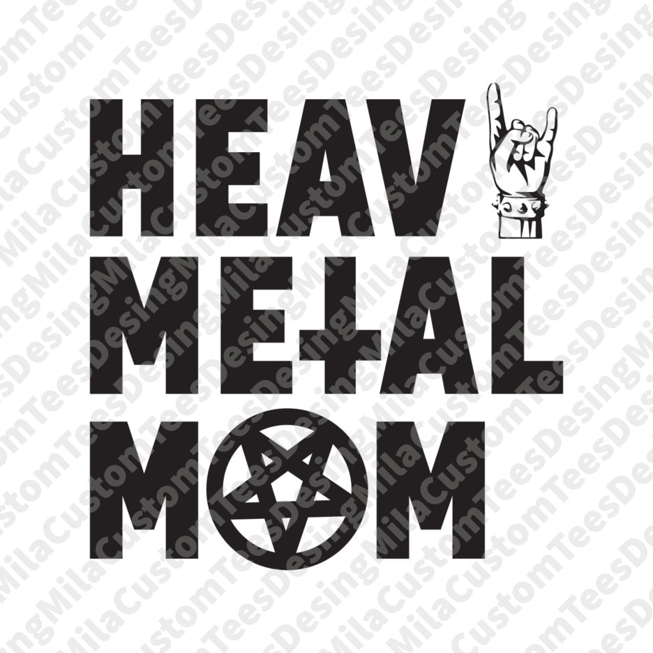 Heavy Metal Mom Svg, Goth Mom Svg, Mothers Day Svg, Rock and Roll Mama ...