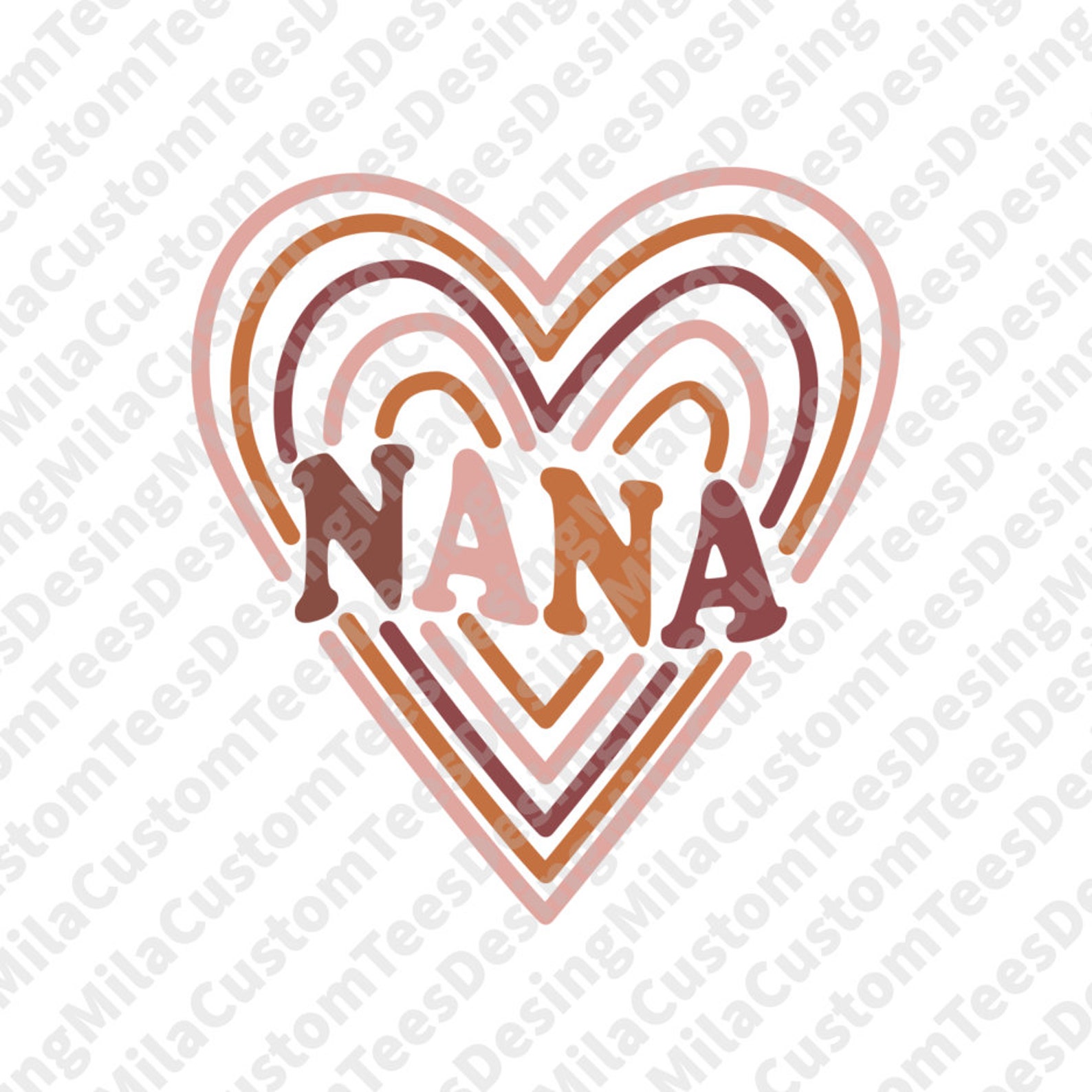 Nana Svg, Nana Heart Svg, Retro Nana Svg, Mothers Day Svg,grandma Gift, Grandmother Svg,gift for ...