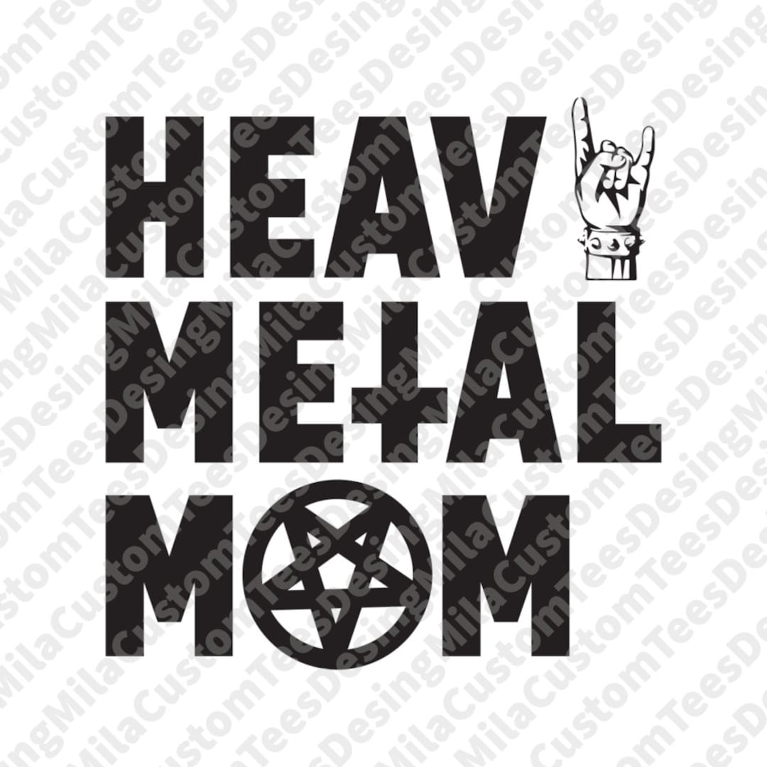 Heavy Metal Mom Svg, Goth Mom Svg, Mothers Day Svg, Rock and Roll Mama ...