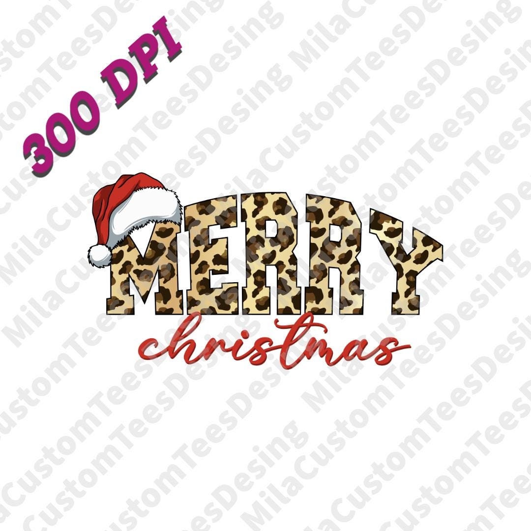 Merry Christmas Leopard Print PNG, Merry Christmas Santa Leopard PNG ...