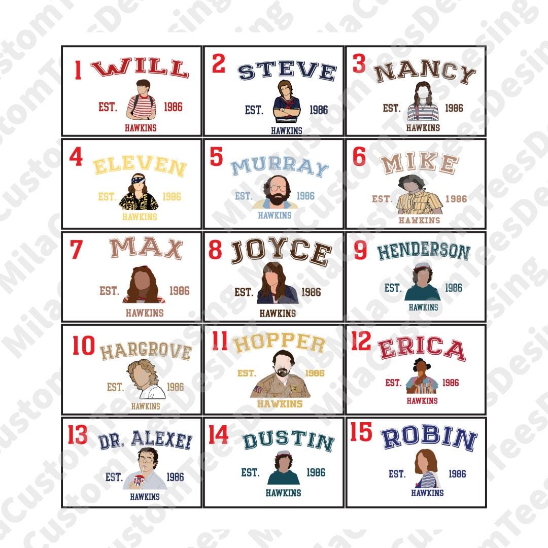 Personajes de Stranger Things PNG, ST SS4 PNG, Steve, Eleven, Eddie ...