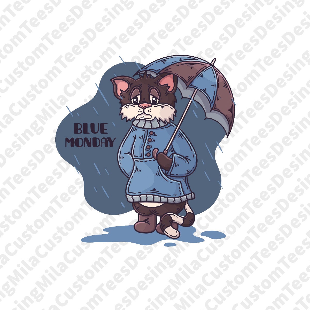 Blue Monday Png Animal Svg Silhoutte Png - Etsy