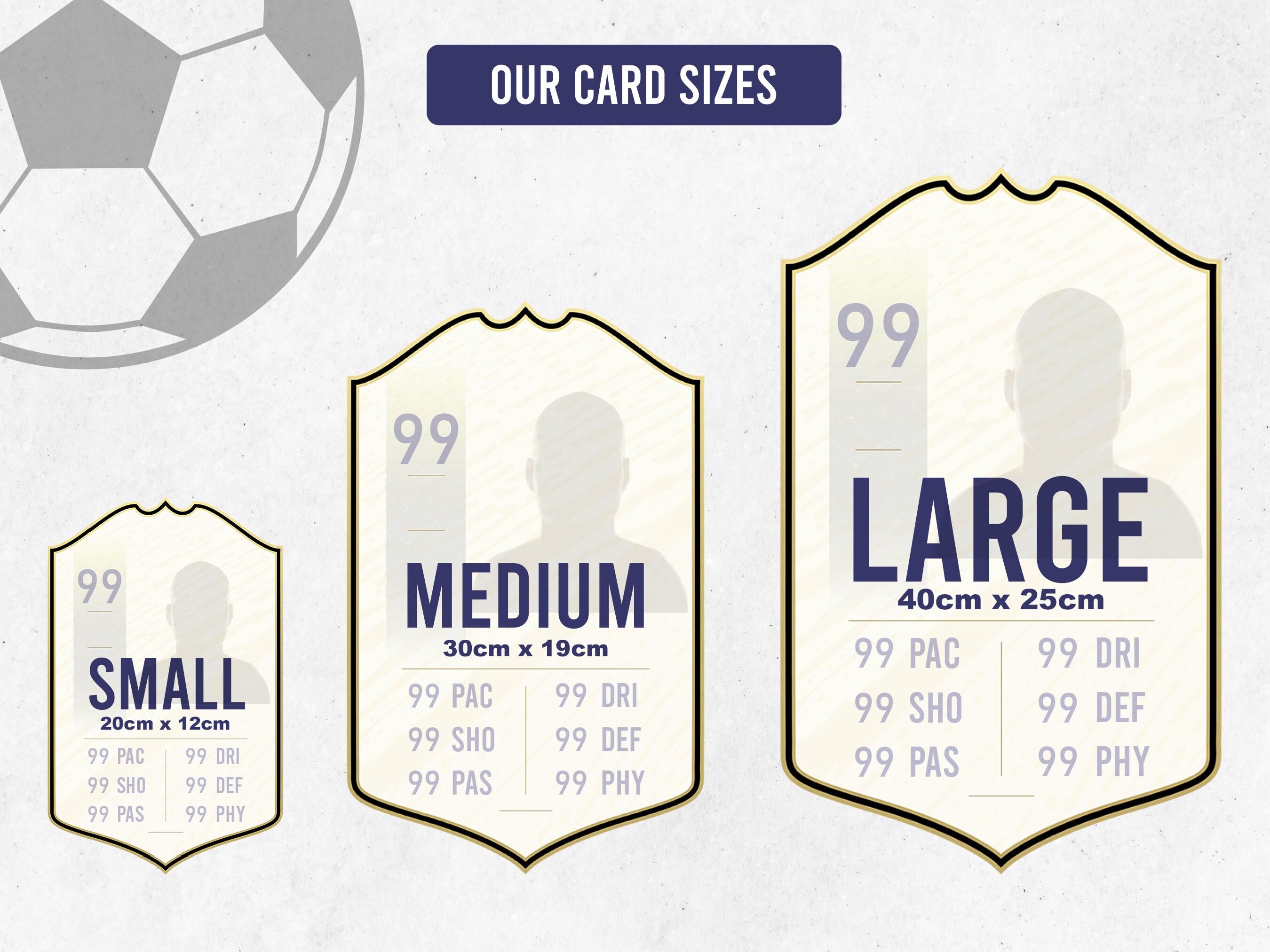 Customizable Football Card, Soccer Player Gold Footcard, Football Fan ...