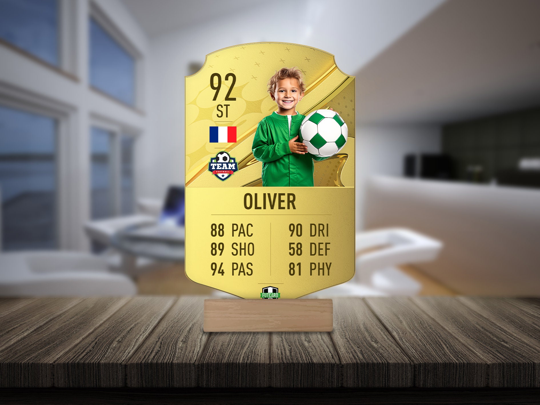 Customizable Football Card, Soccer Player Gold Footcard, Football Fan ...