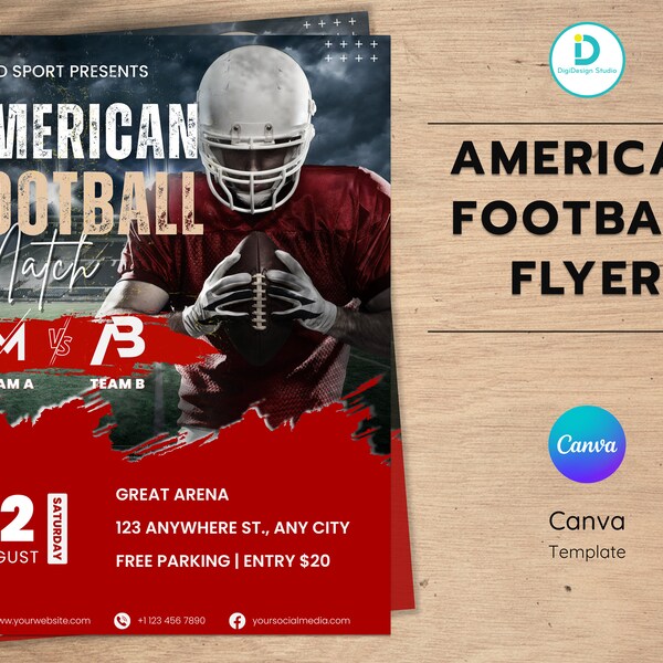 Football Program Template - Buy Online - Etsy