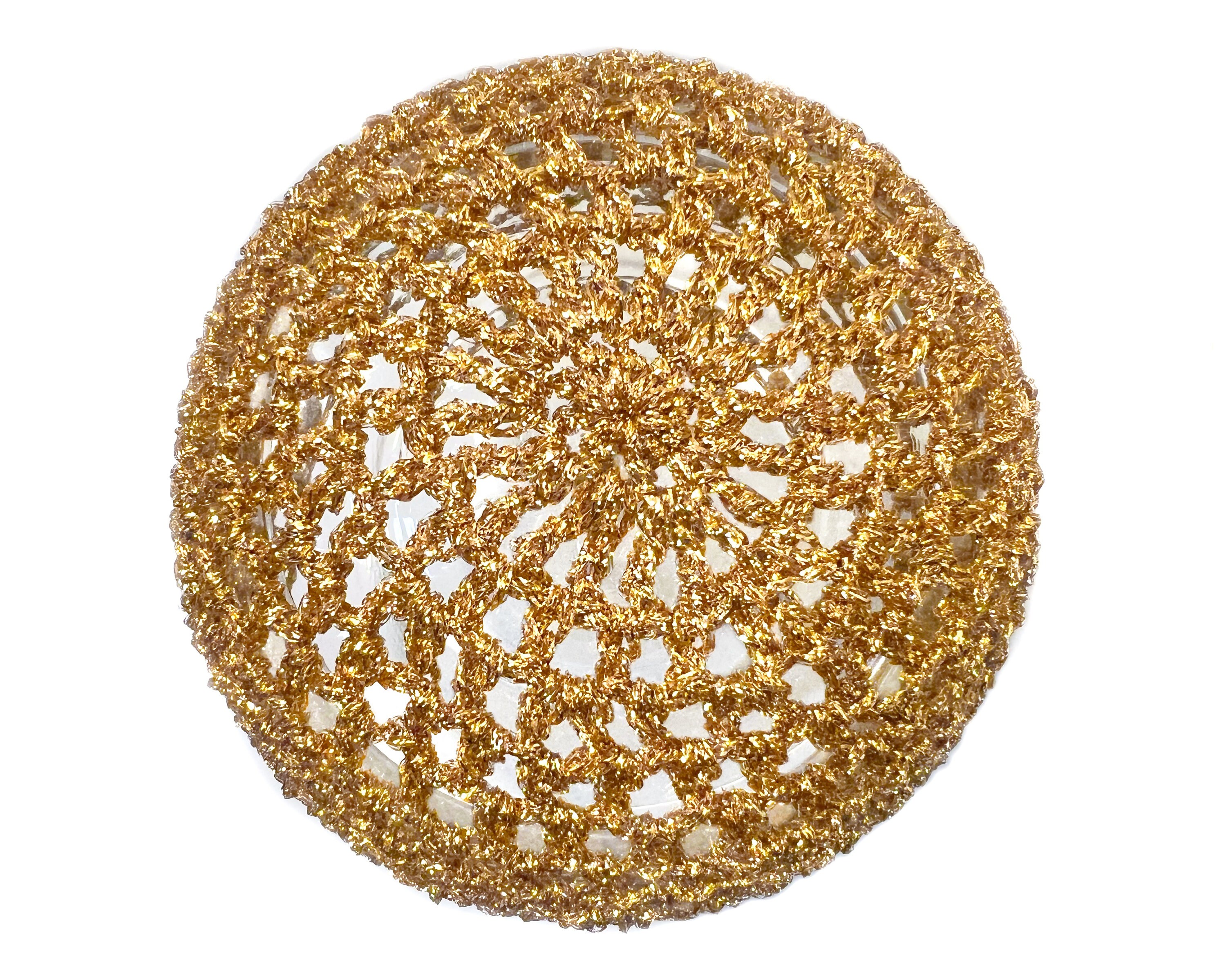 Hand-crocheted Skull Cap Party Hat Gold Metallic - Etsy