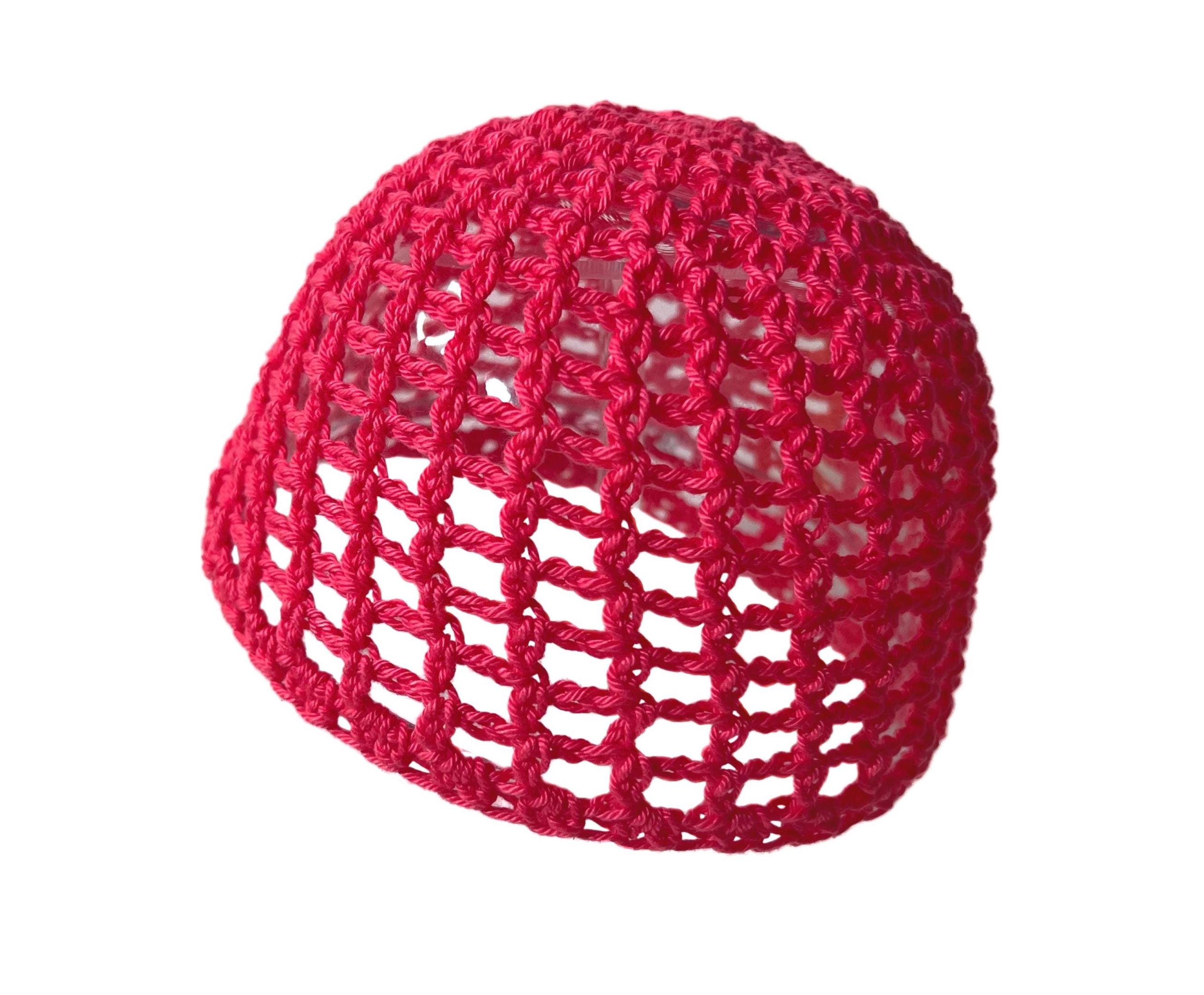 Hand-crocheted Mesh Skull Cap Hat | 100% Cool Premium Cotton | PINK - Etsy
