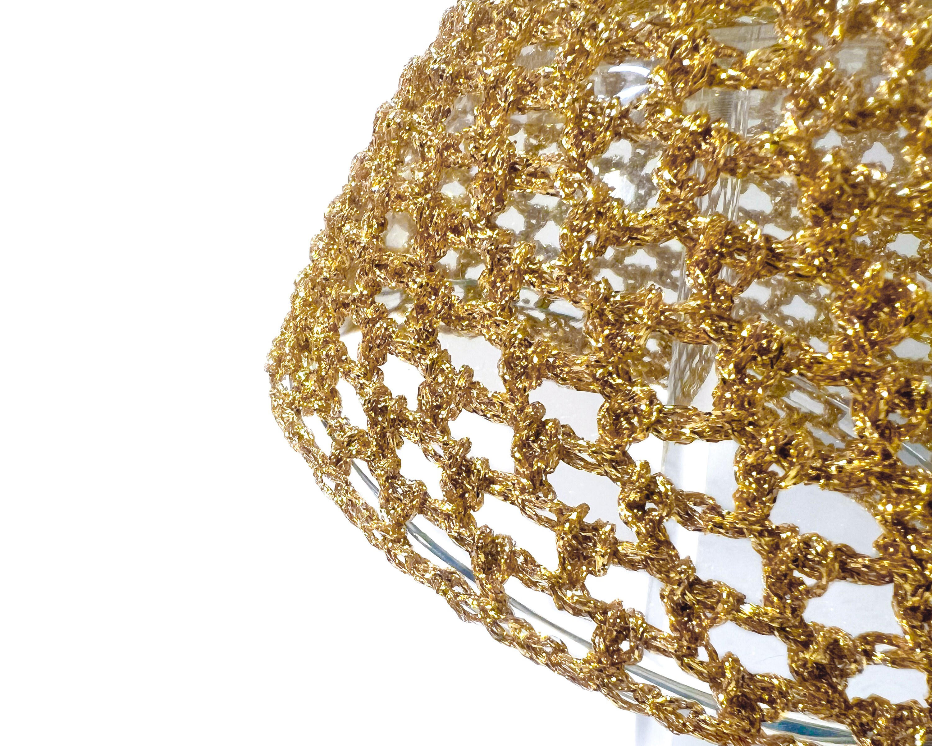 Hand-crocheted Skull Cap Party Hat Gold Metallic - Etsy