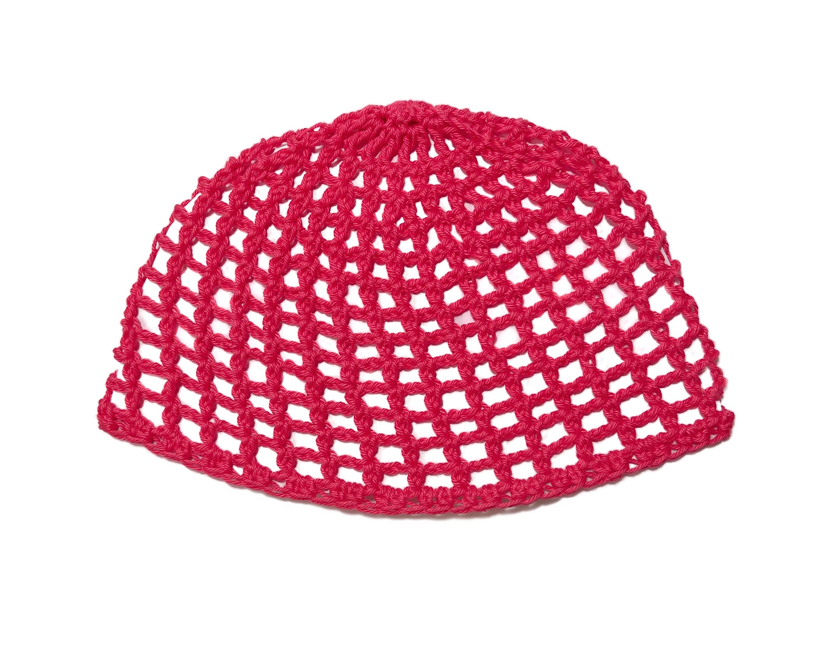 Hand-crocheted Mesh Skull Cap Hat | 100% Cool Premium Cotton | PINK - Etsy