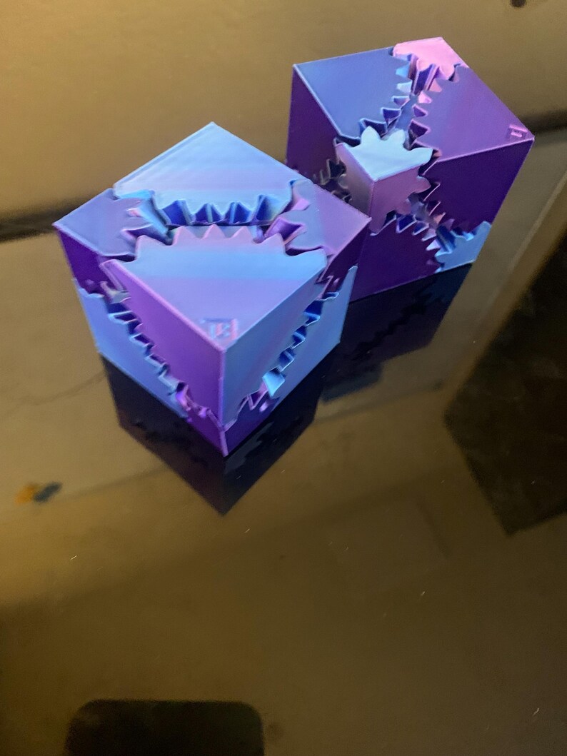 3d Printed Gear Cube - Etsy