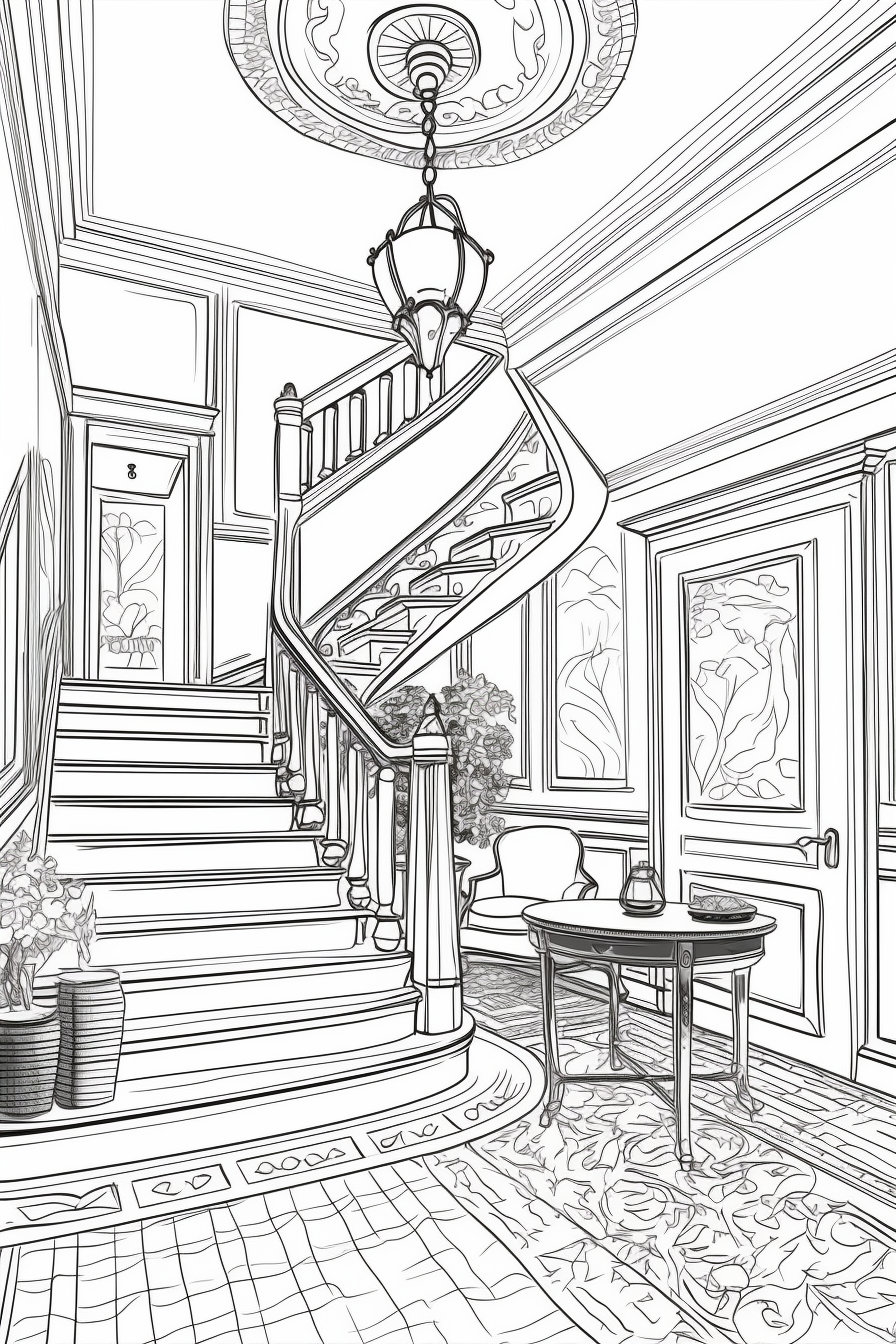 30 Mansions Colouring Pages, Amazing Patterns, Adult Colouring Book ...