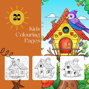 20 Bird House Kids Colouring Pages, Amazing Patterns, Kids Colouring ...