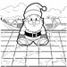 20 Santa on the Snowy Rooftop Kids Colouring Pages, Amazing Patterns ...