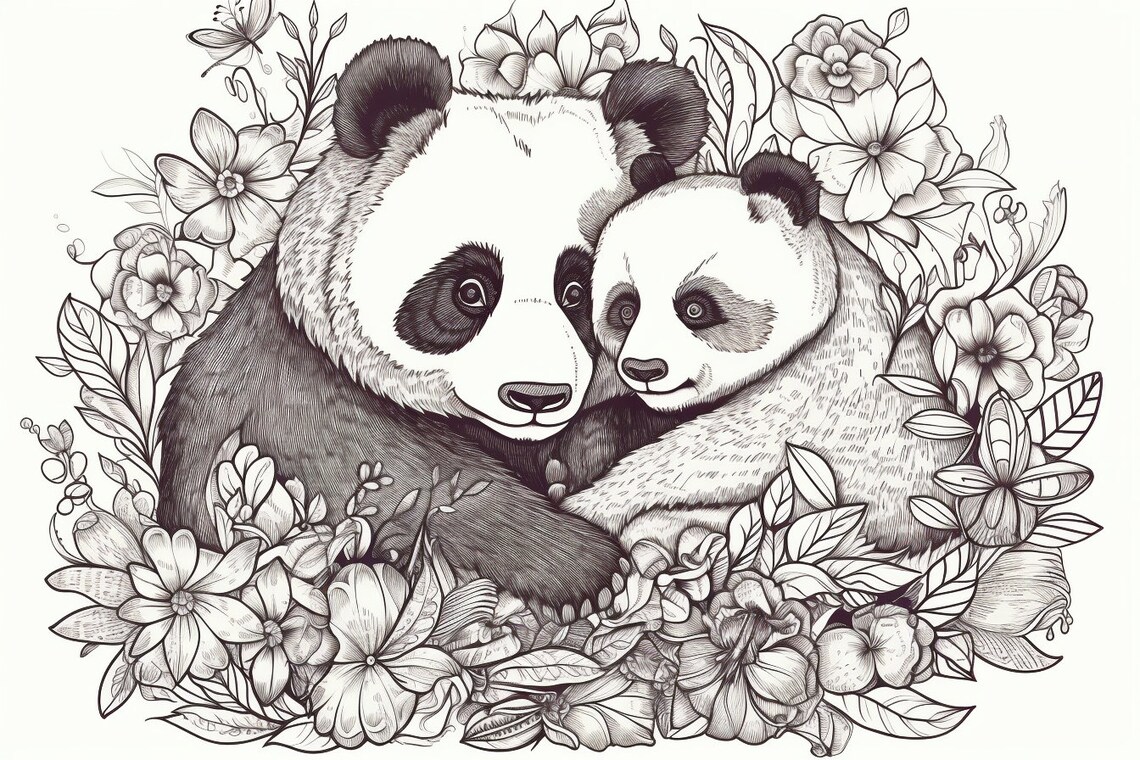 30 Pandas Colouring Pages Amazing Patterns Adult Colouring - Etsy