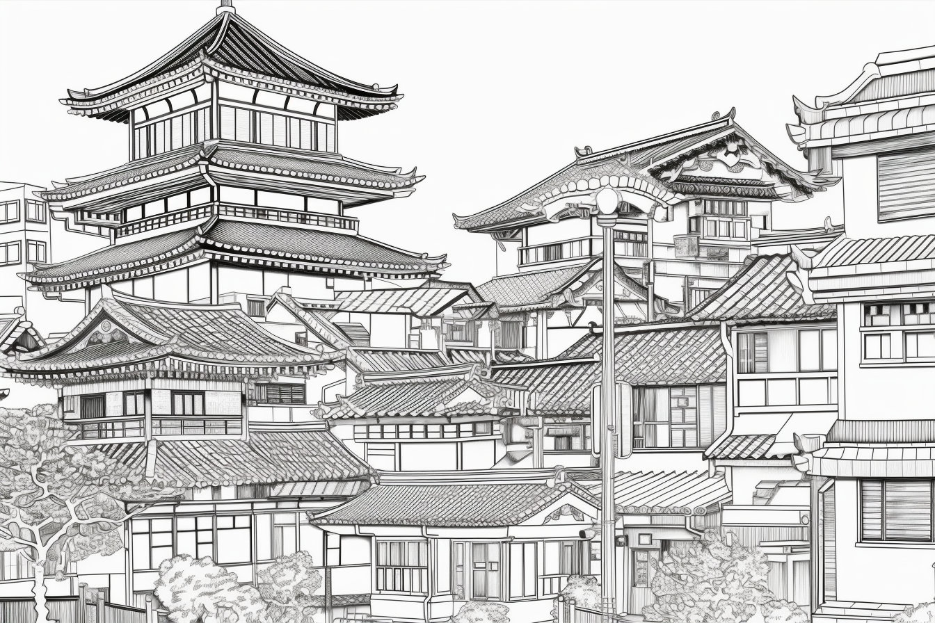 50 Japanese Colouring Pages for Adults, Amazing Patterns for Stress ...