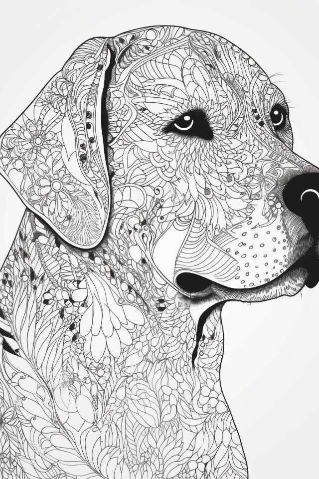 Labrador Retriever 100 Amazing Patterns Adult Colouring Book by ...