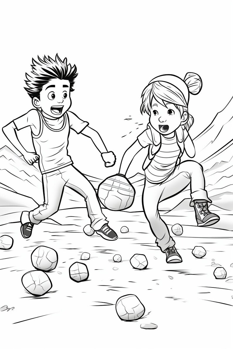 20 Snowball Fight Kids Colouring Pages Amazing Patterns Kids - Etsy