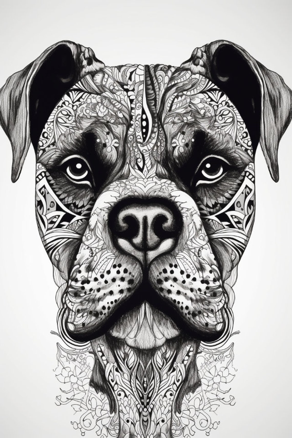50 Boxers Colouring Pages, Amazing Patterns, Adult Colouring Book ...