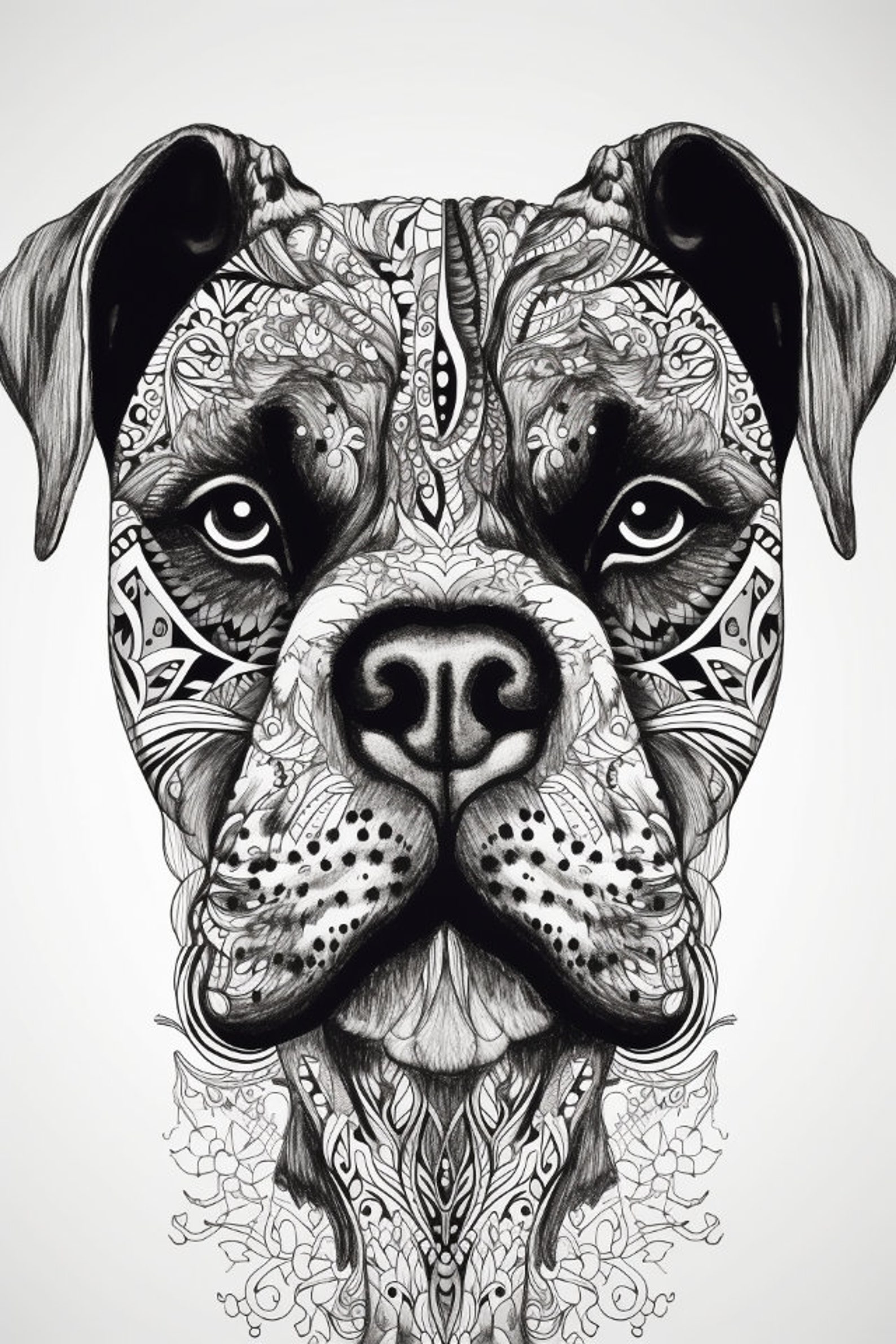 50 Boxers Colouring Pages, Amazing Patterns, Adult Colouring Book ...