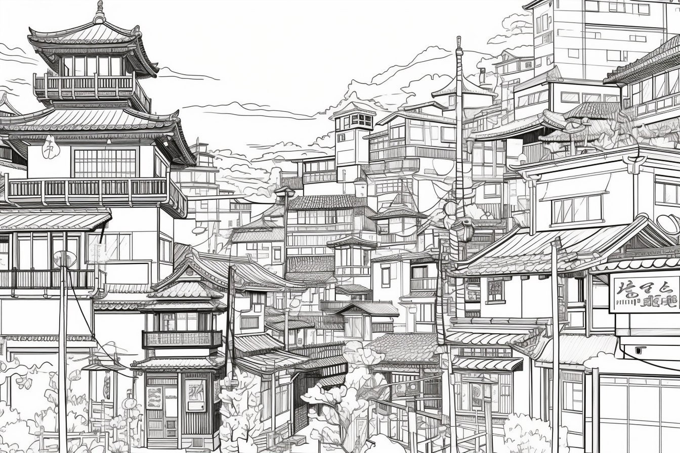 50 Japanese Colouring Pages for Adults, Amazing Patterns for Stress ...