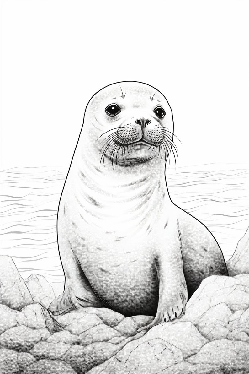 20 Seal Kids Colouring Pages, Amazing Patterns, Kids Colouring Book ...