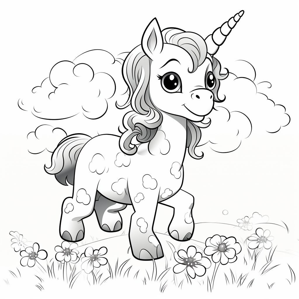 20 Unicorn Kids Colouring Pages, Amazing Patterns, Kids Colouring Book ...