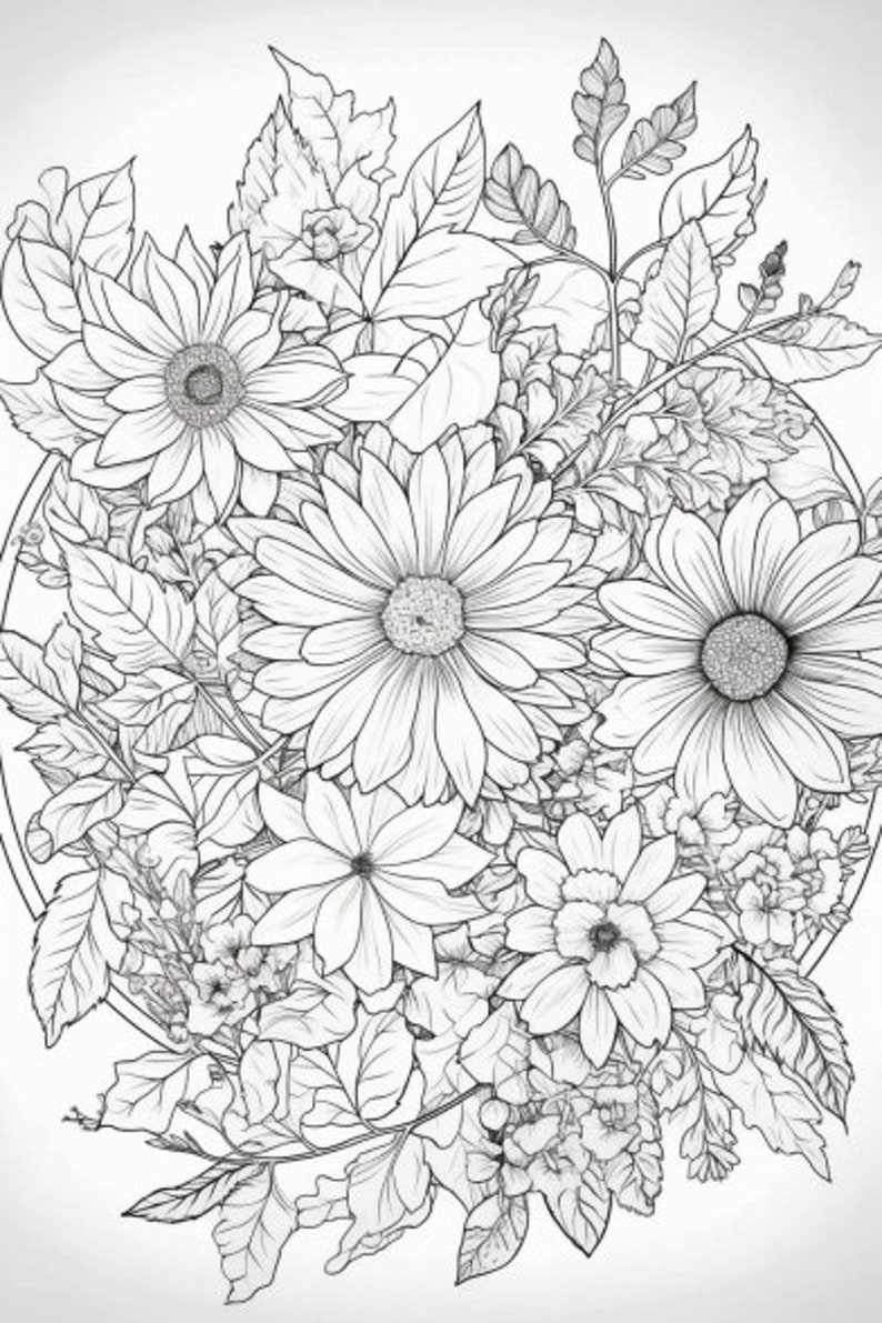 Flower Colouring Pages: 100 Amazing Patterns Adult Colouring Book by ...