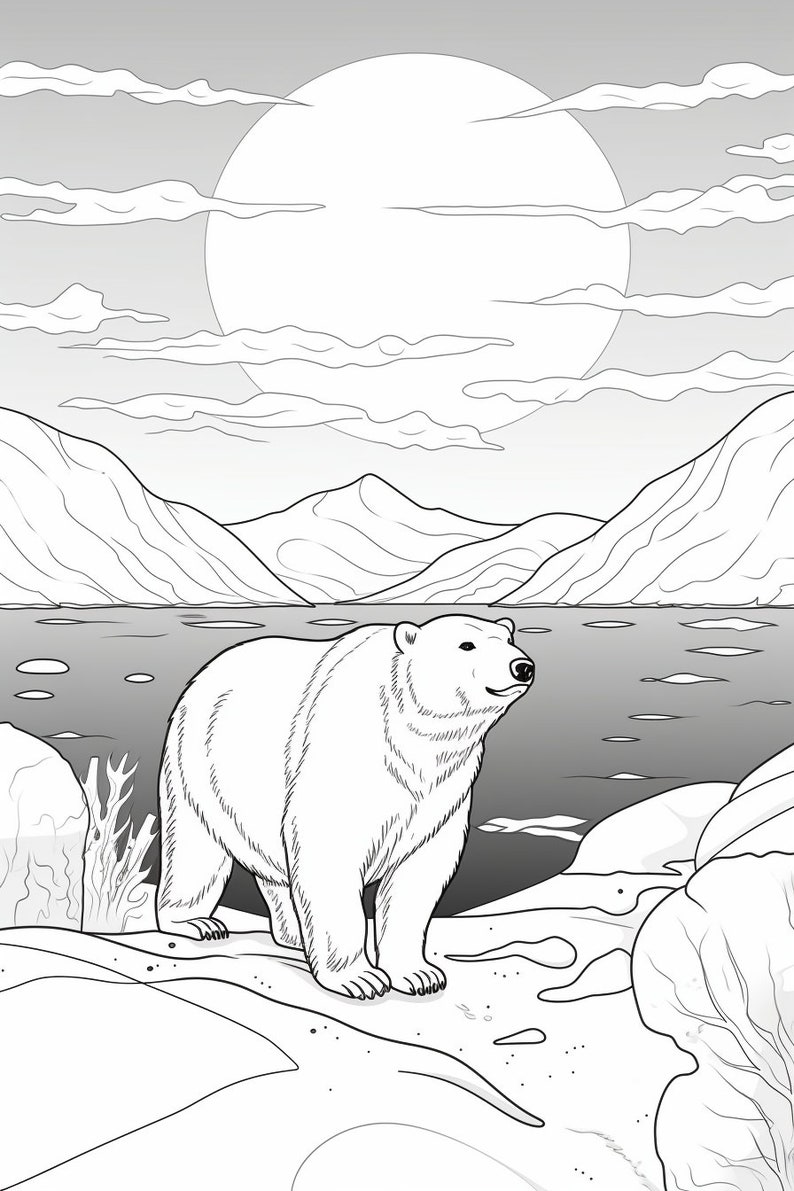 20 Polar Bear Kids Colouring Pages, Amazing Patterns, Kids Colouring ...