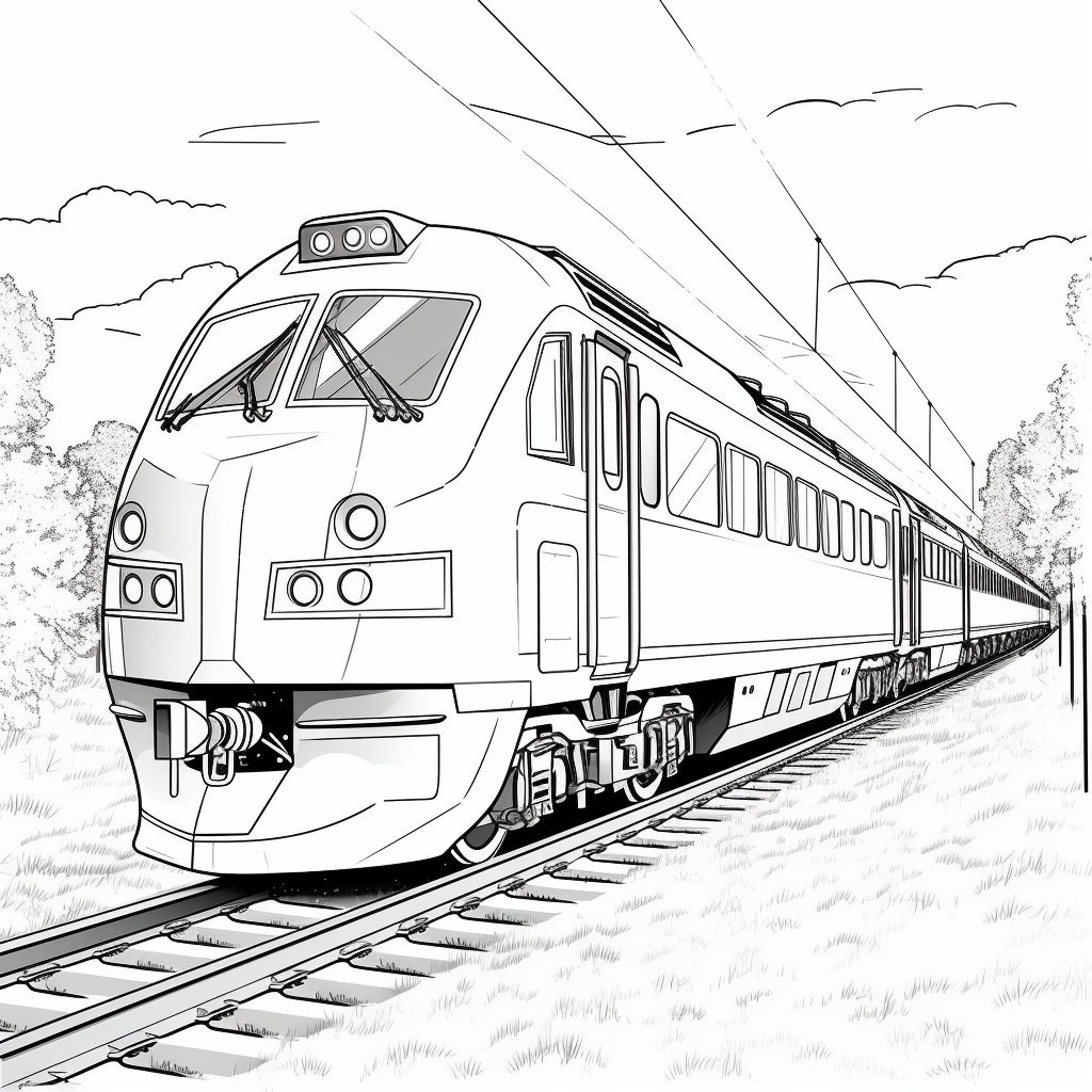 Train Coloring Pages for Kids, 20 Printable Train Coloring Sheets, Fun ...