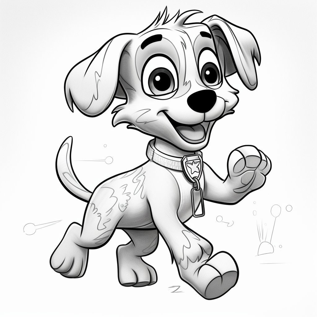 20 Kids Coloring Pages, Fun Dog Illustrations for Kids, Printable ...