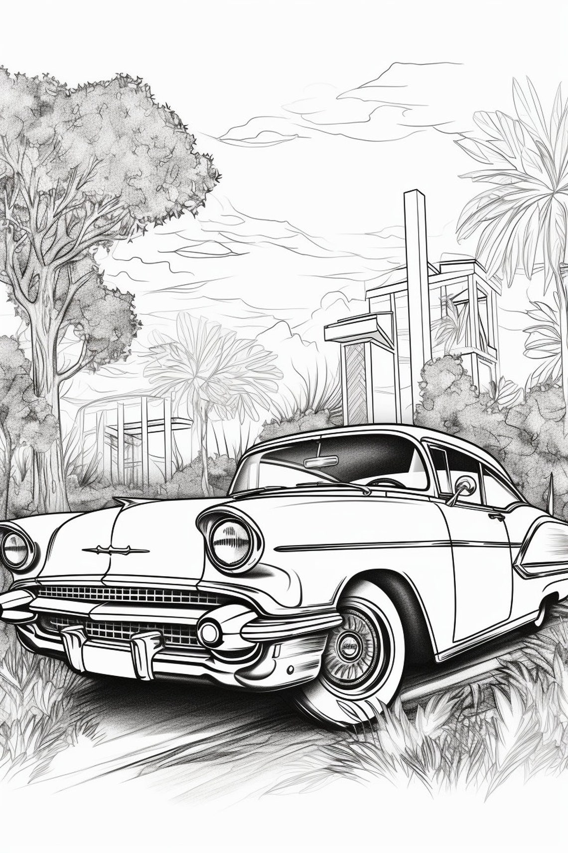 30 Vintage Cars Colouring Pages Amazing Patterns Adult - Etsy