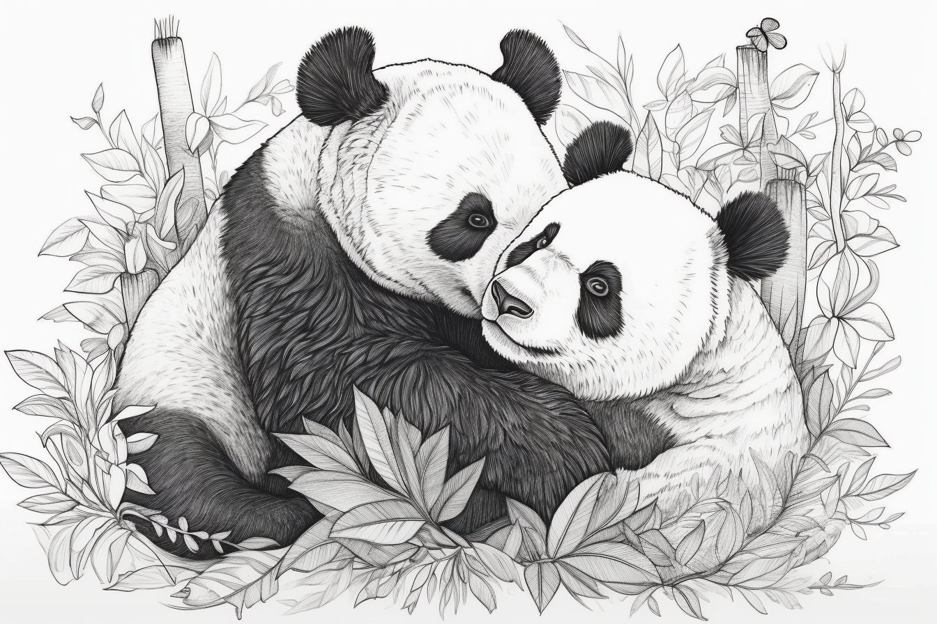 30 Pandas Colouring Pages, Amazing Patterns, Adult Colouring Book ...
