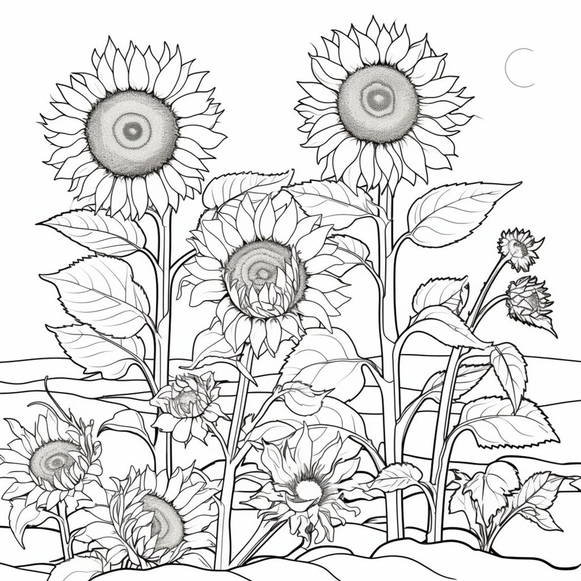 20 Sunflowers Kids Colouring Pages, Amazing Patterns, Kids Colouring ...