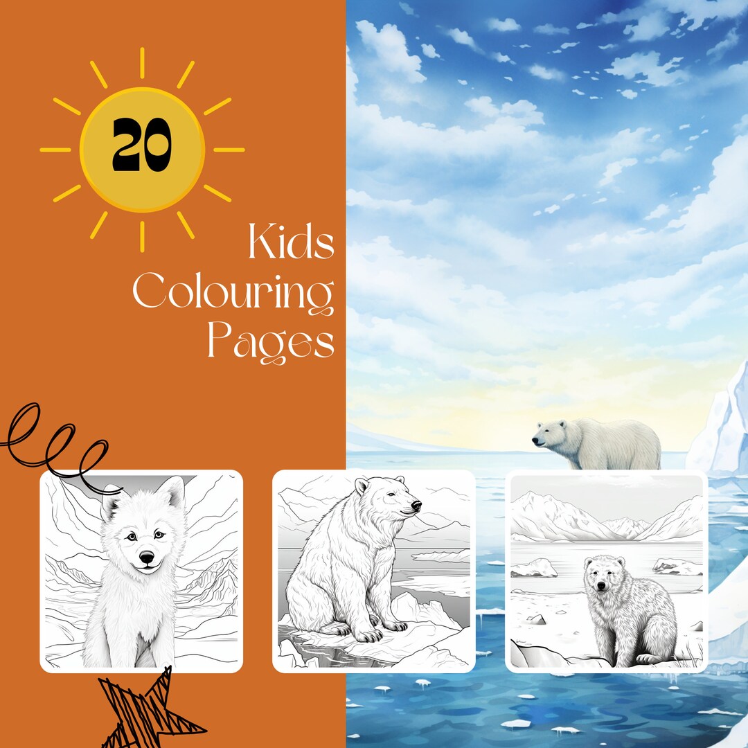20 Arctic Animals Kids Colouring Pages, Amazing Patterns, Kids ...