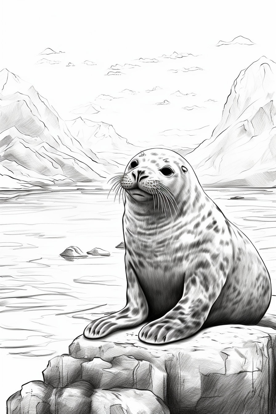 20 Seal Kids Colouring Pages, Amazing Patterns, Kids Colouring Book ...