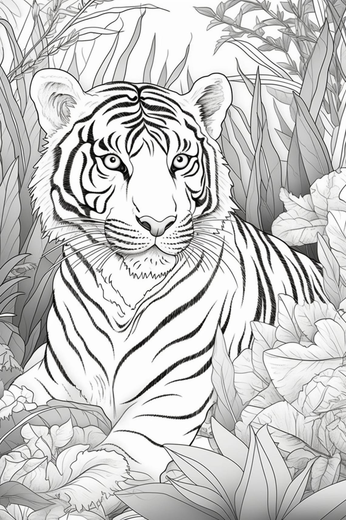 30 Baby Tiger Colouring Pages, Amazing Patterns, Adult Colouring Book ...