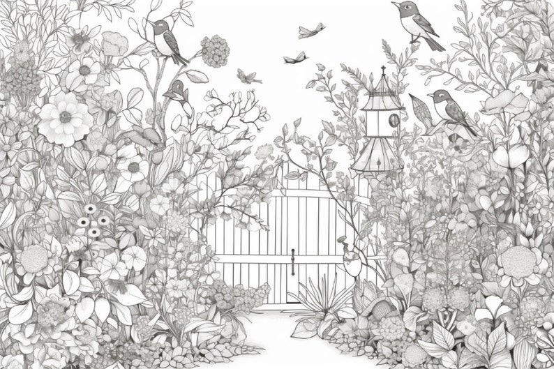 30 Secret Garden Colouring Pages, Amazing Patterns, Adult Colouring ...