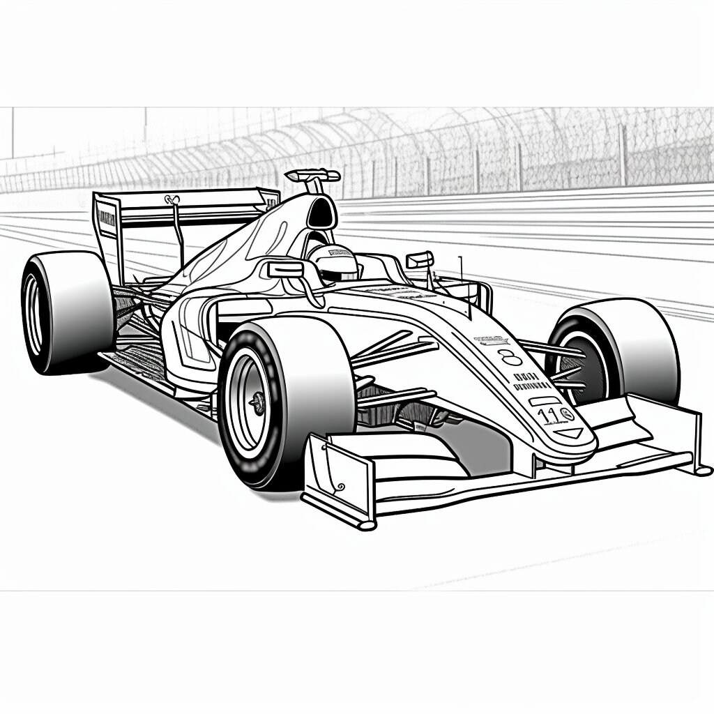 20 F1 Car Kids Colouring Pages, Amazing Patterns, Kids Colouring Book ...