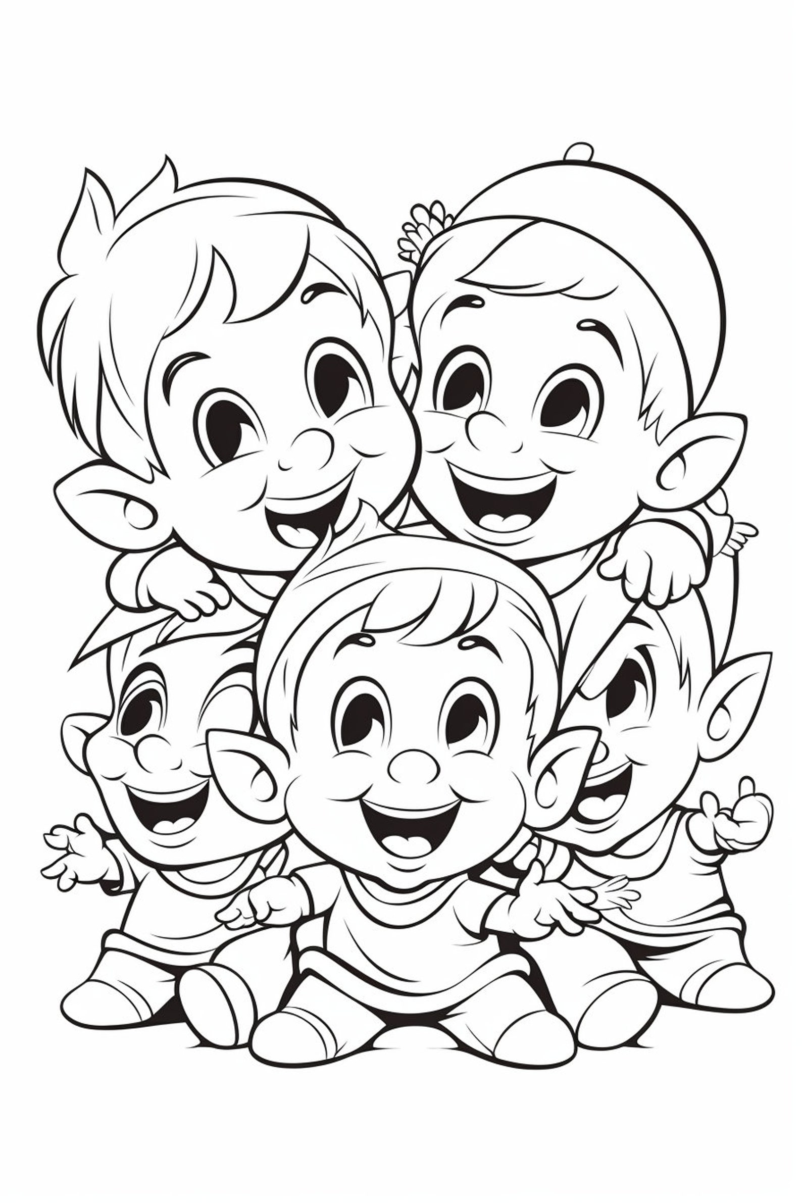20 Elves Laughing Kids Colouring Pages, Amazing Patterns, Kids ...