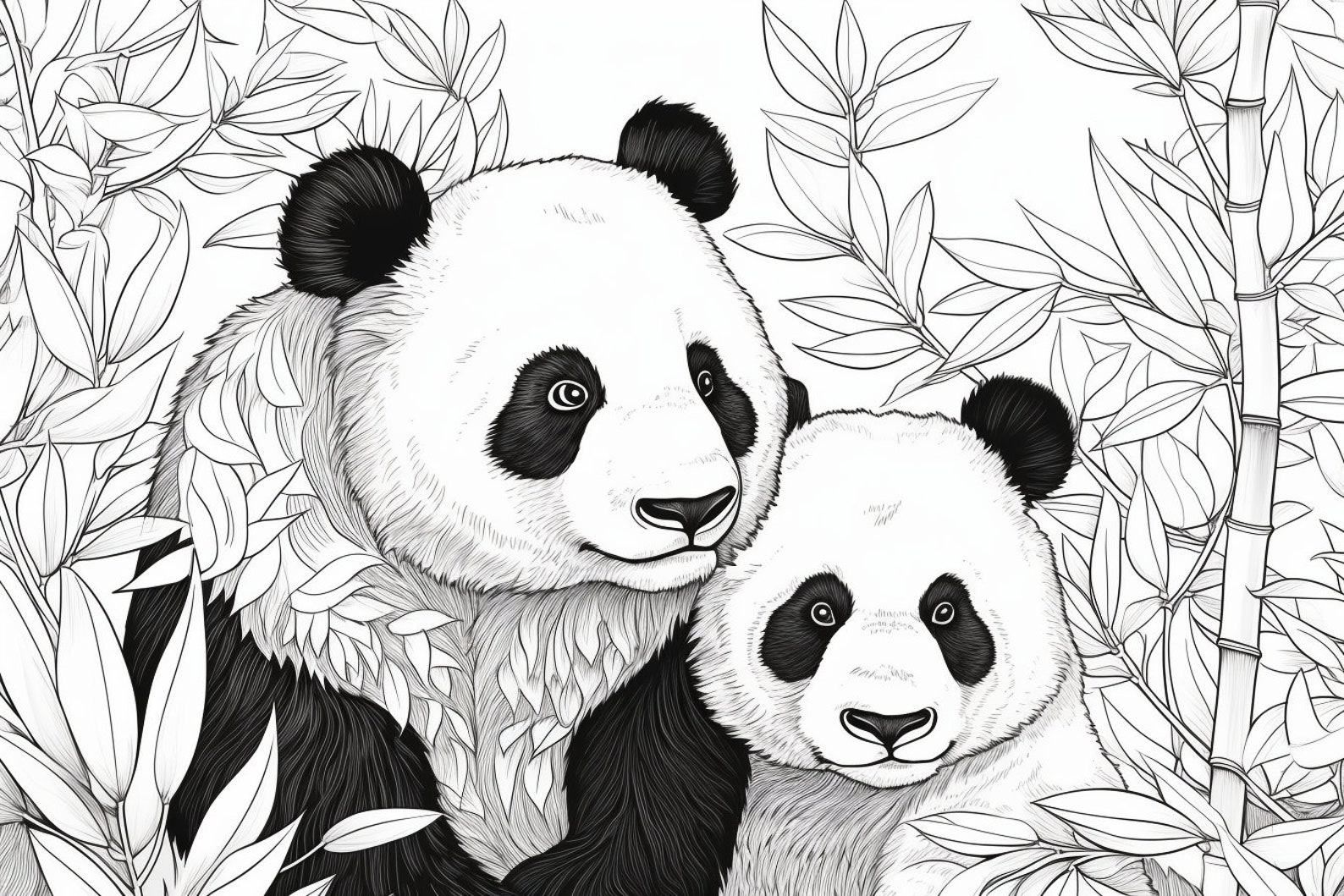 30 Pandas Colouring Pages Amazing Patterns Adult Colouring - Etsy