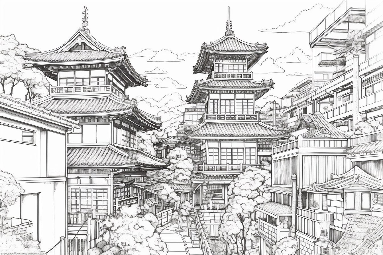 50 Japanese Colouring Pages for Adults, Amazing Patterns for Stress ...