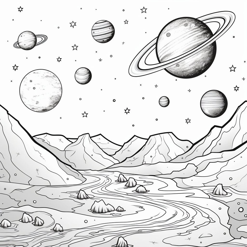 20 Planets Kids Colouring Pages, Amazing Patterns, Kids Colouring Book ...