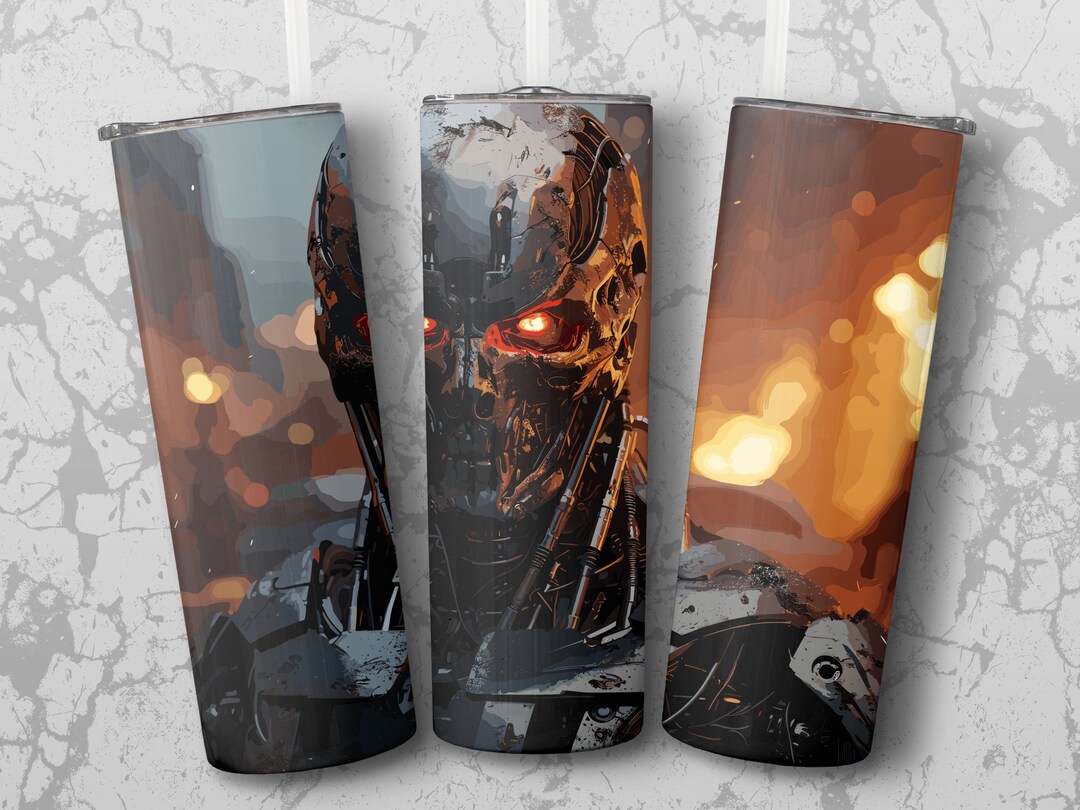 Cyborg 20 Oz Skinny Tumbler Sublimation Design, Straight & Tapered ...