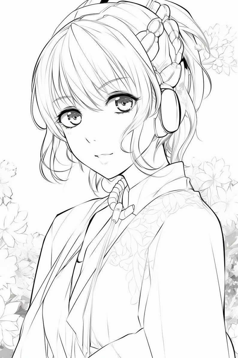 30 Anime Colouring Pages, Amazing Patterns, Adult Colouring Book ...