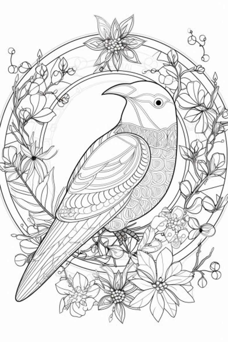 50 Birds Colouring Pages, Amazing Patterns, Adult Colouring Book ...
