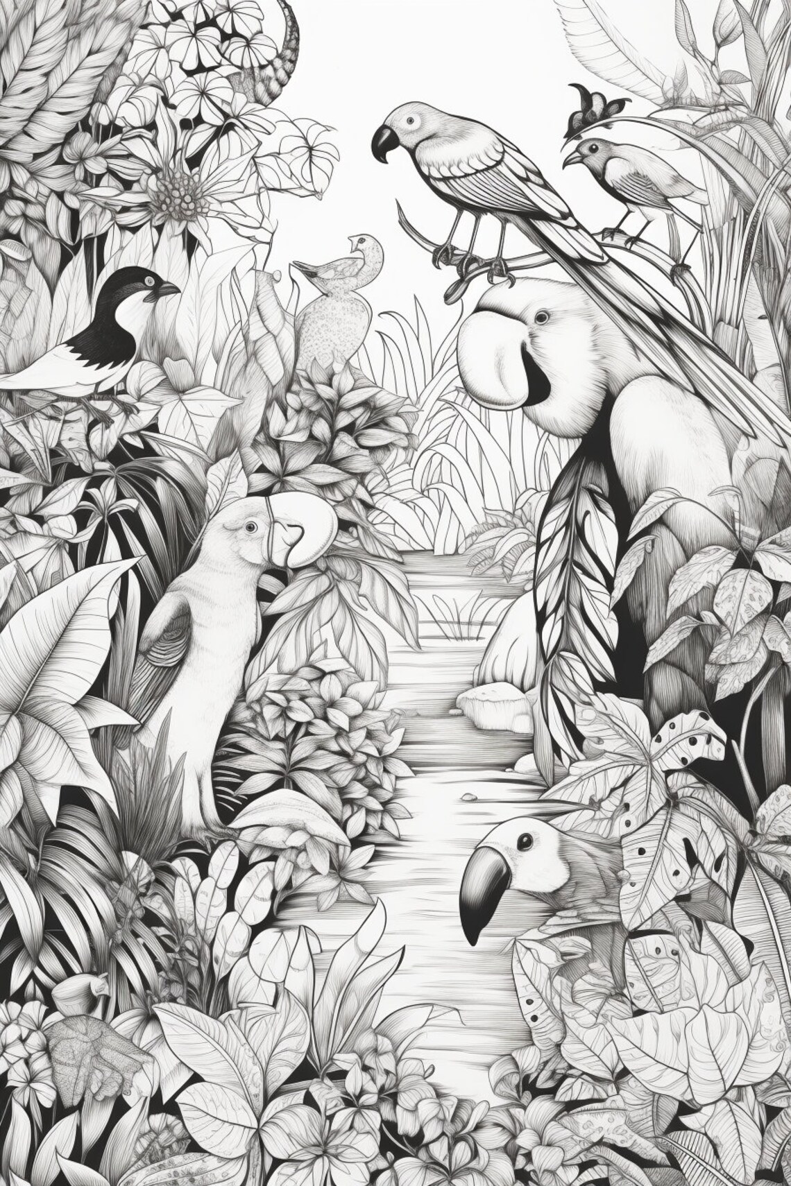 50 Rainforest Animals Colouring Pages, Amazing Patterns, Adult ...