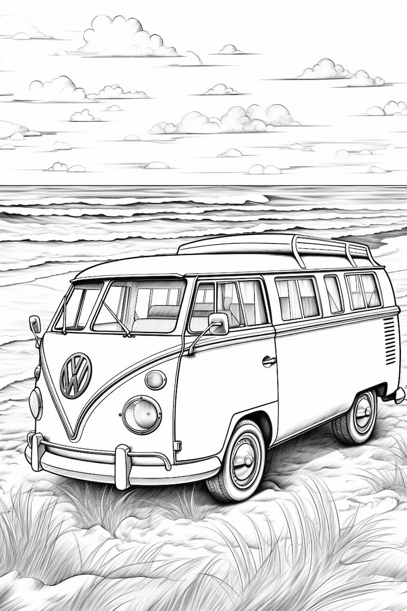 20 Vw Camper Van Kids Colouring Pages, Amazing Patterns, Kids Colouring ...