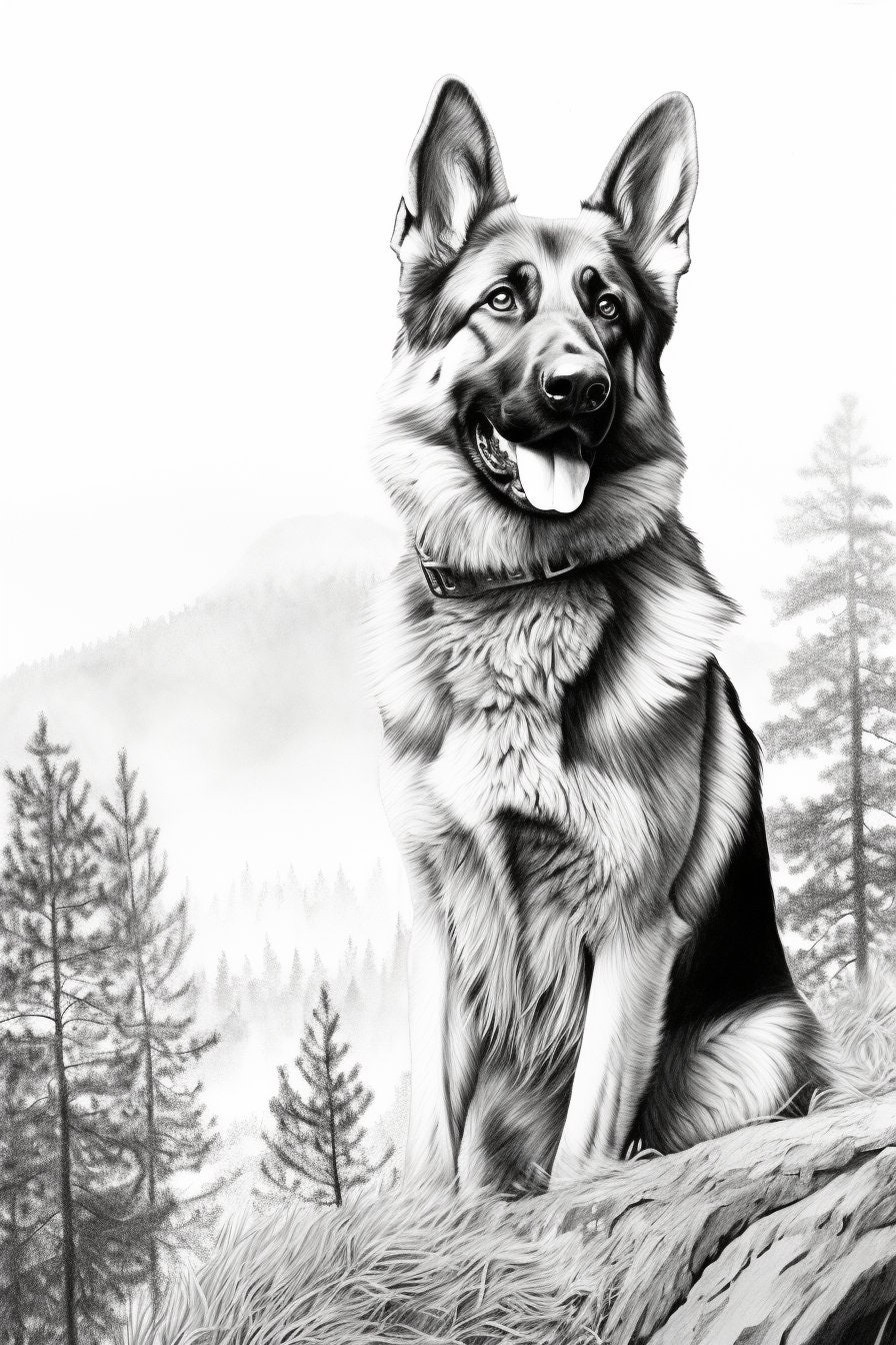 20 German Shepherd Kids Colouring Pages, Amazing Patterns, Kids ...