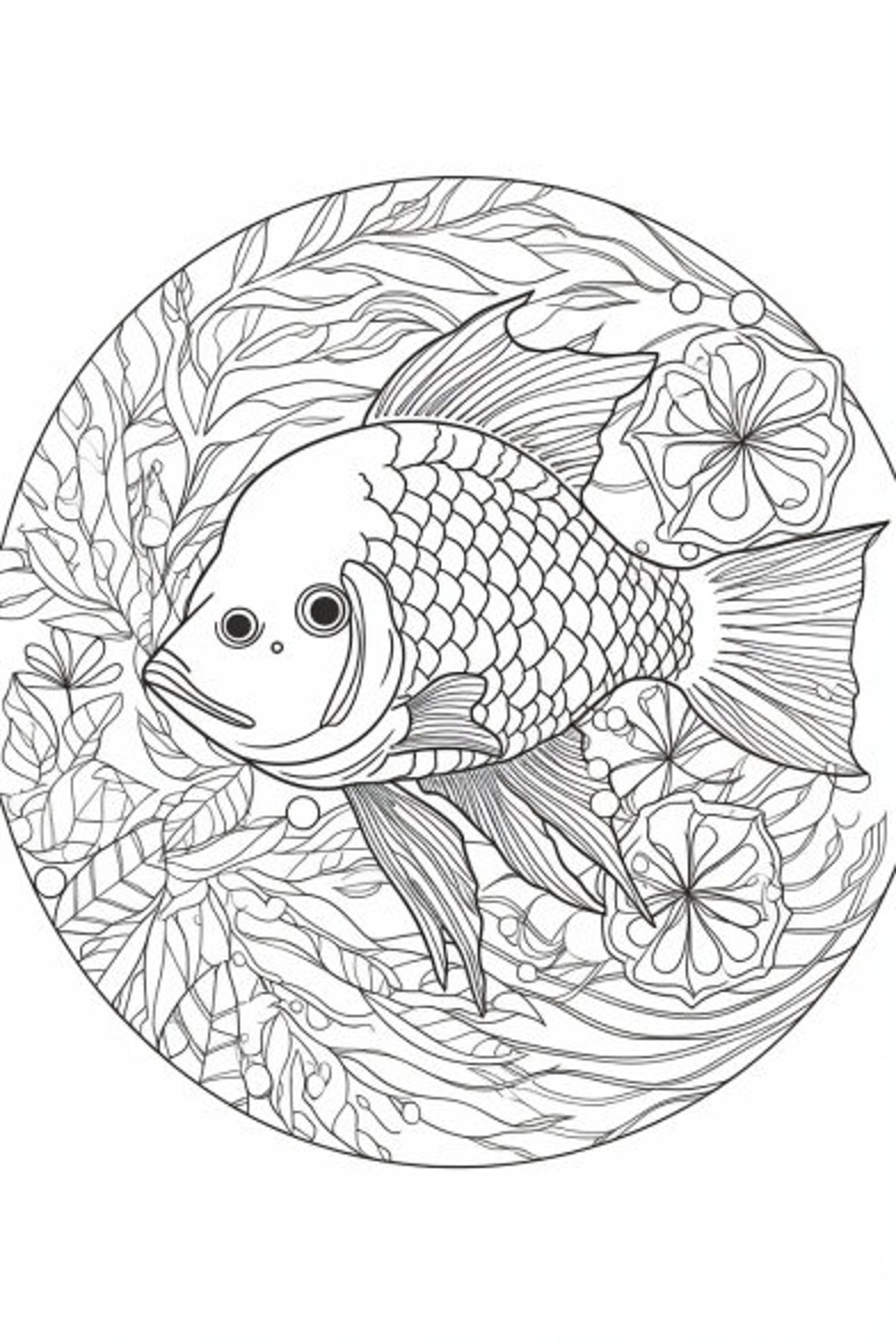 50 Fish Colouring Pages, Amazing Patterns, Adult Colouring Book ...